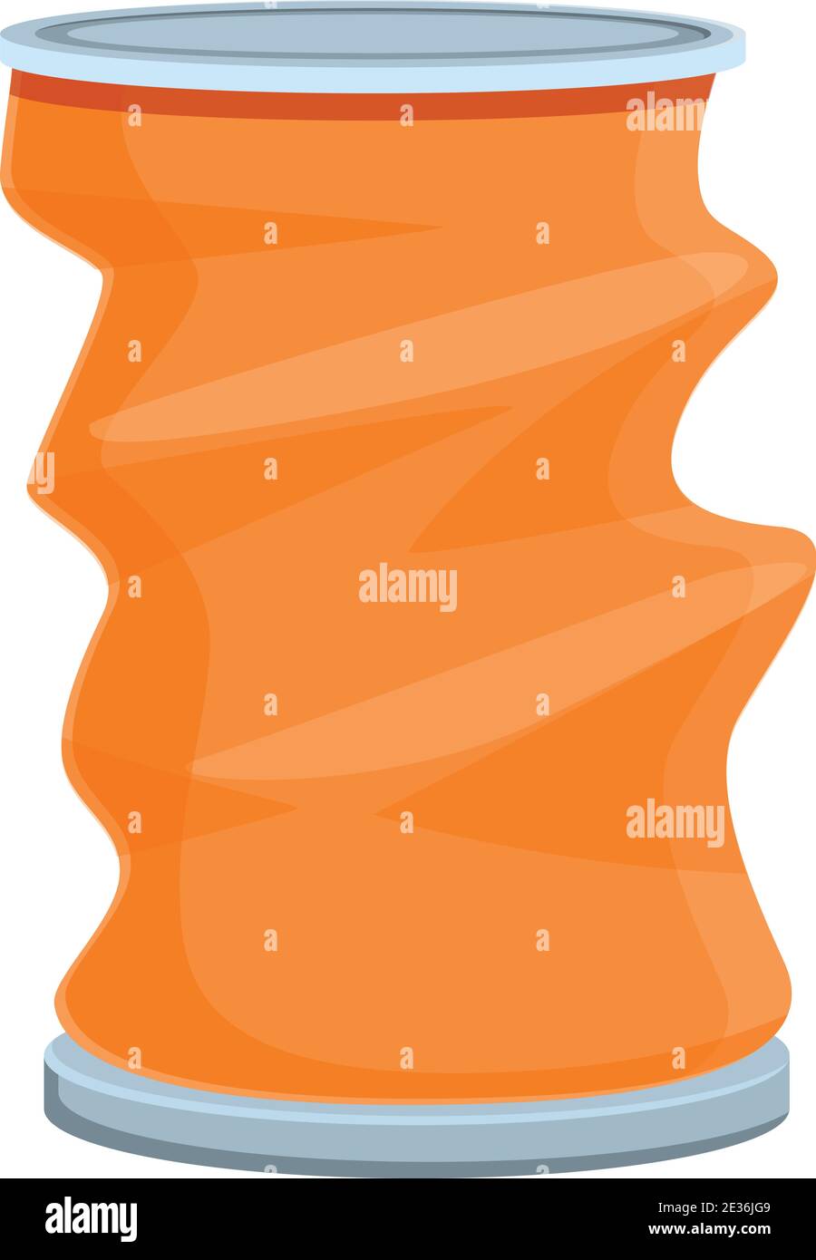 Crumpled can icon. Cartoon of crumpled can vector icon for web design ...