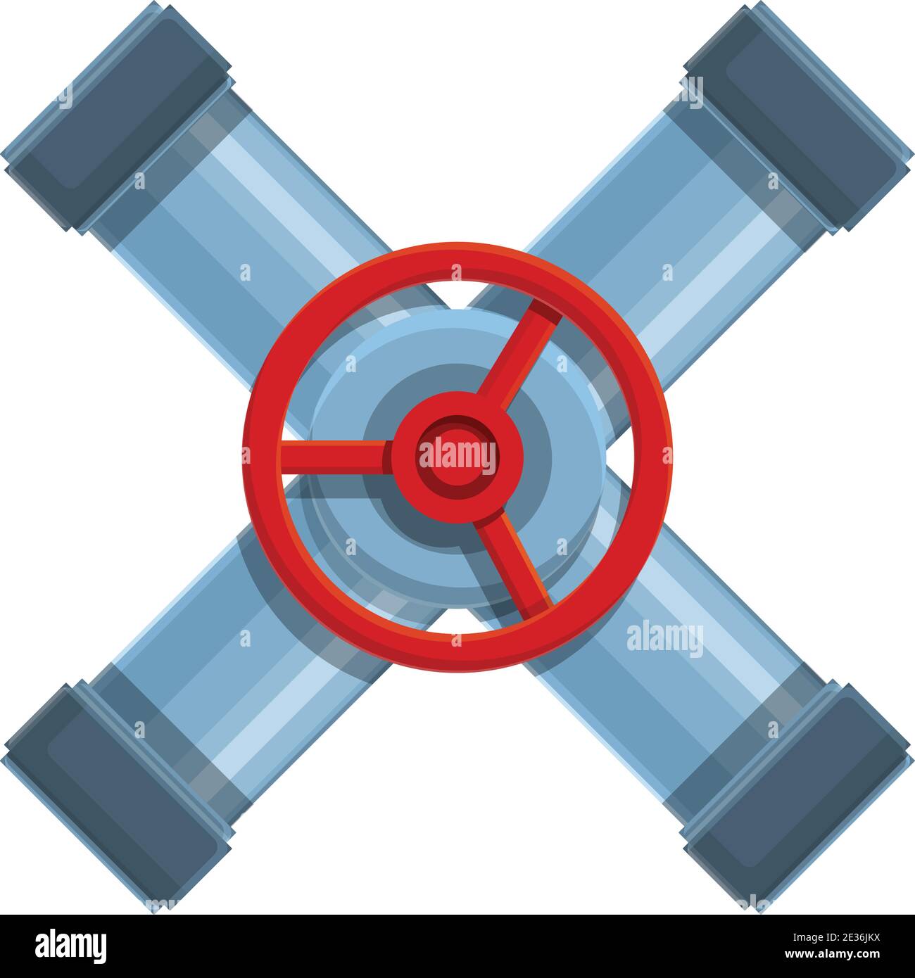 Cross pipe icon. Cartoon of cross pipe vector icon for web design ...