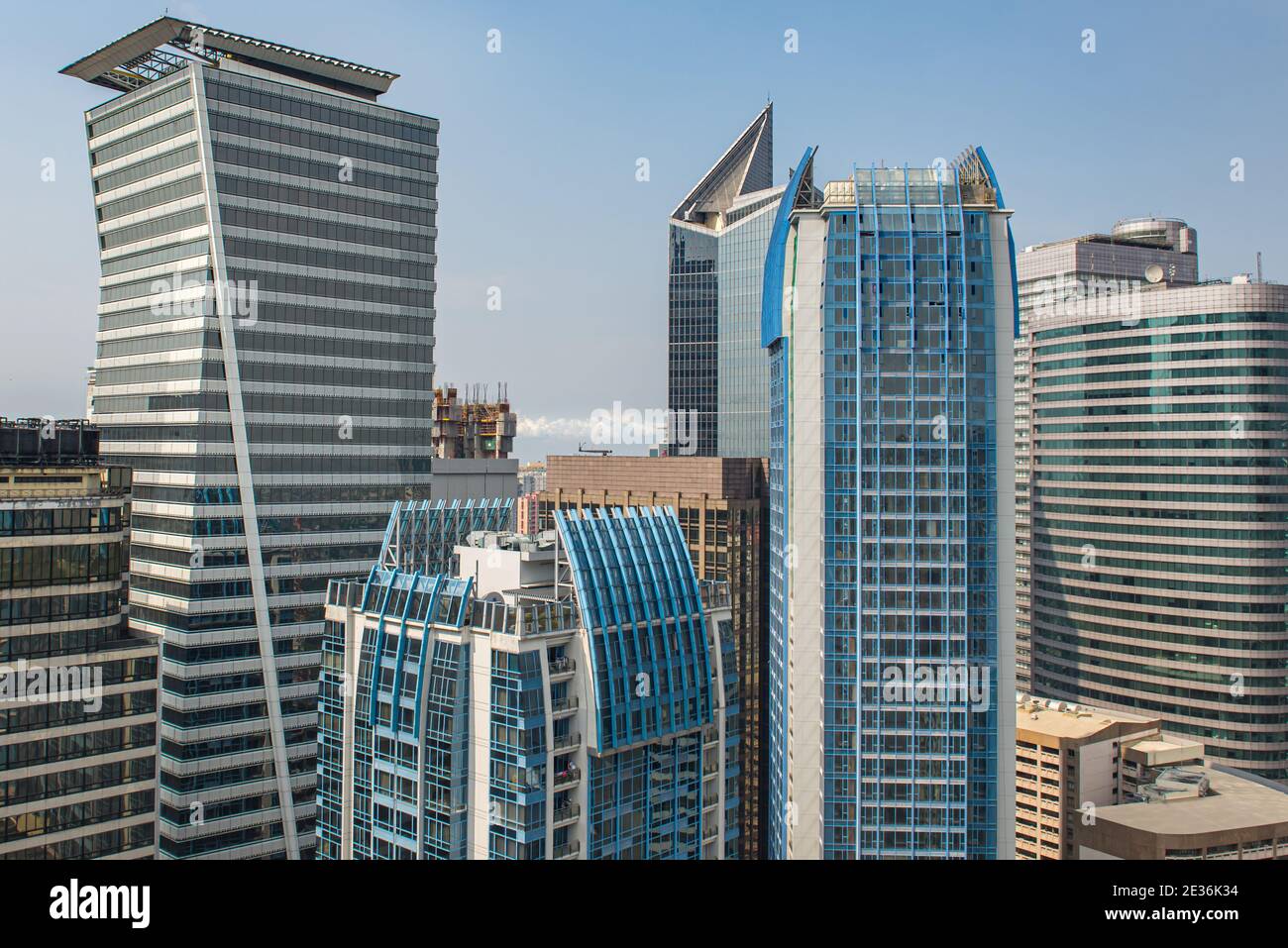 Modern buildings at business center Makati city, Philippines Stock ...