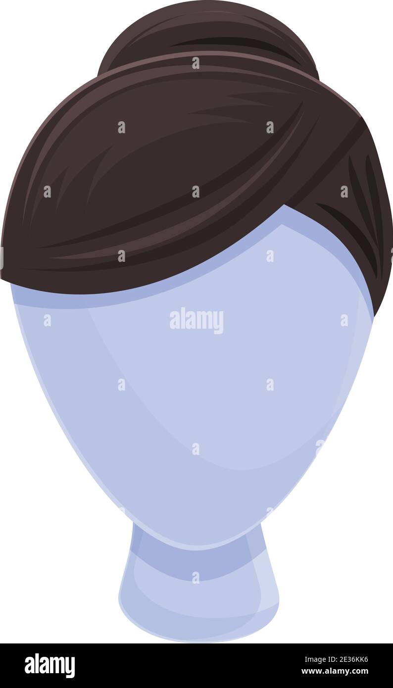 Black girl wig icon. Cartoon of black girl wig vector icon for web ...