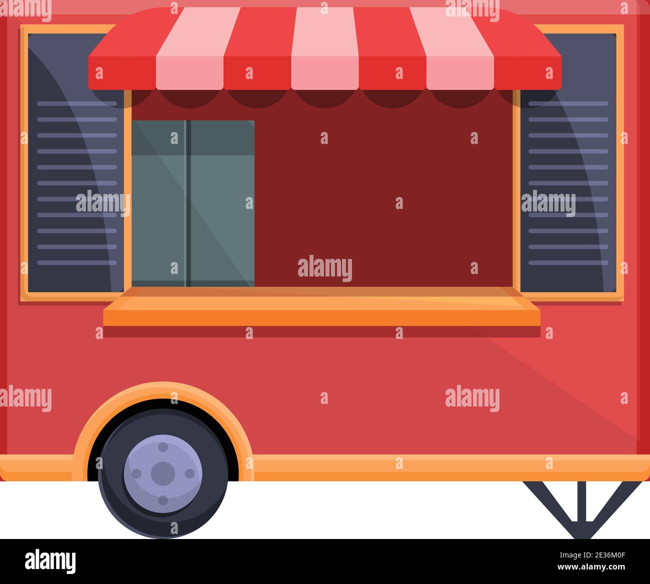 Street food cart icon. Cartoon of street food cart vector icon for web ...
