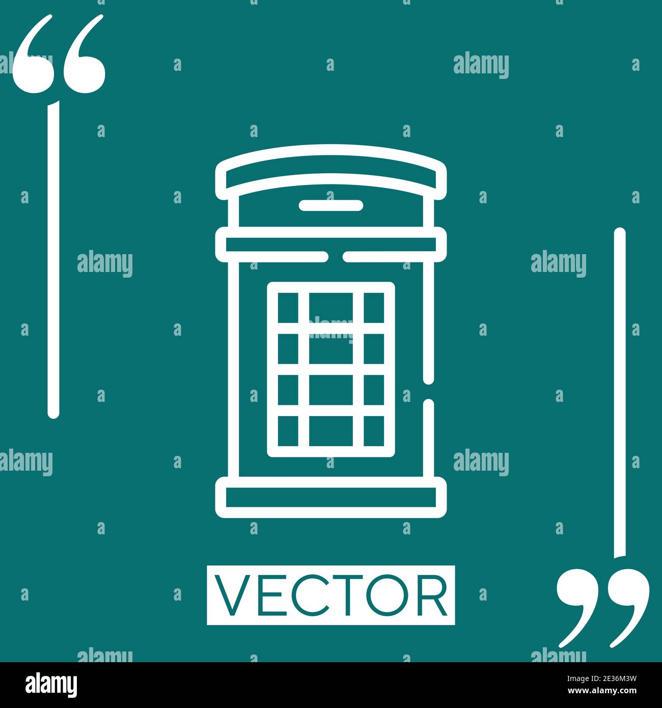 phone booth vector icon Linear icon. Editable stroke line Stock Vector ...
