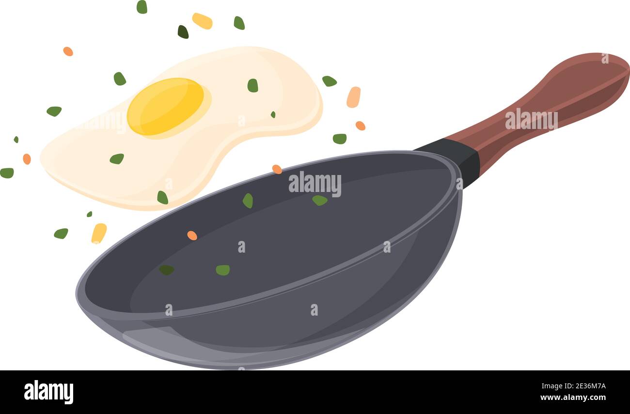 Wok pan dish icon. Cartoon of wok pan dish vector icon for web design ...