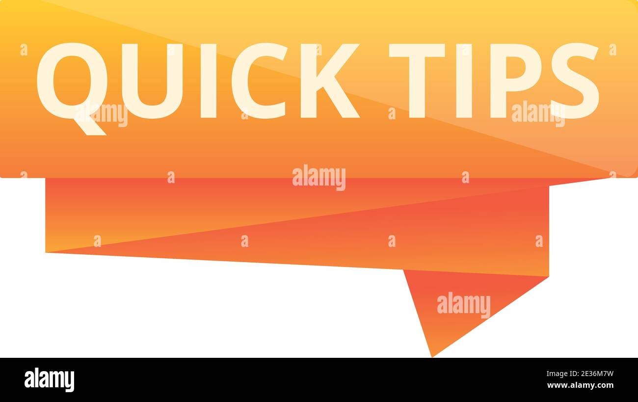 Quick tips icon. Cartoon of quick tips vector icon for web design ...