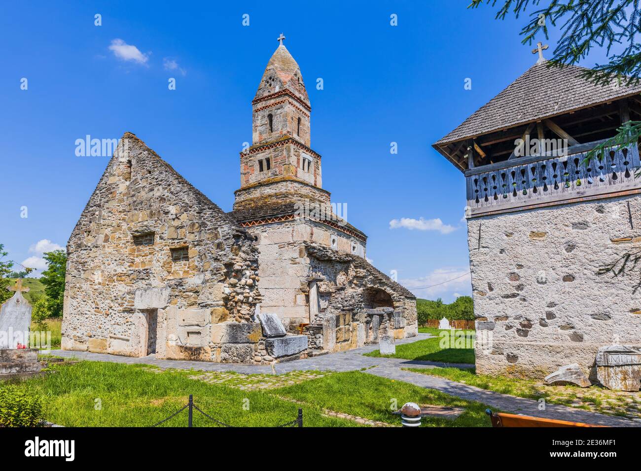 Densus Church, Romania. The oldest stone church in Romania Stock Photo ...