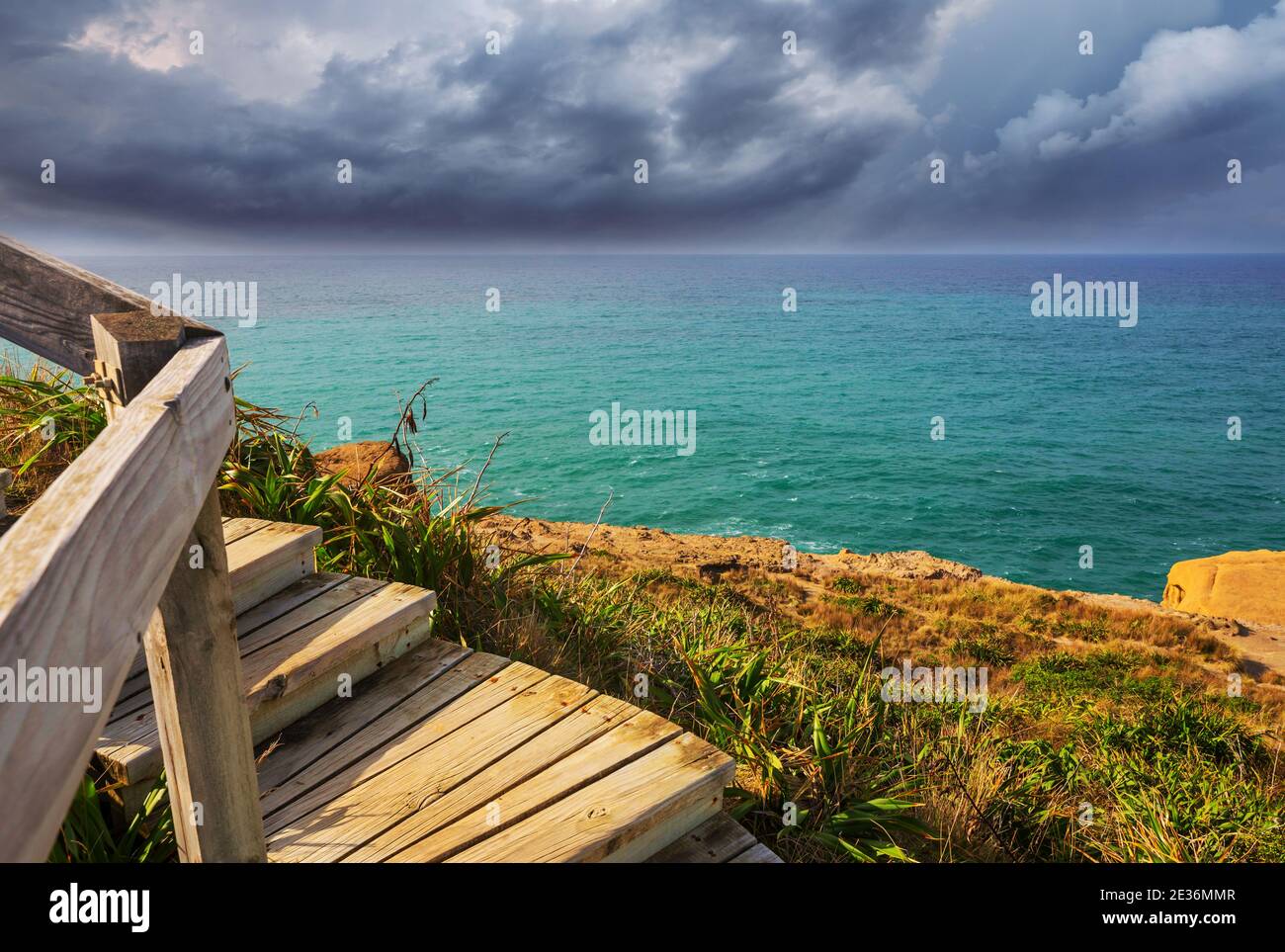Beautiful trail in the Ocean Beach, New Zealand. Inspiring natural and ...