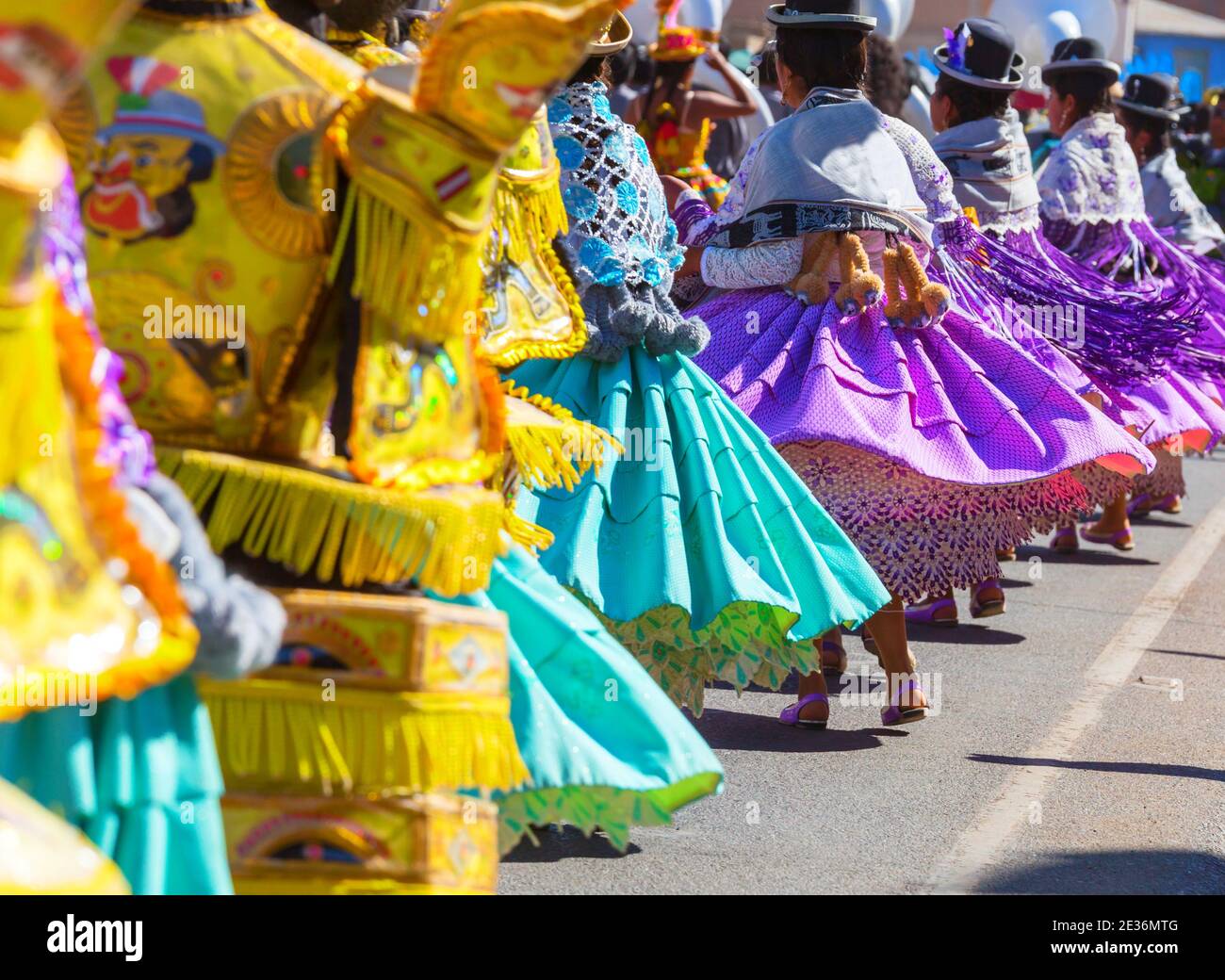 Authentic peruvian dance in Titicaca region Stock Photo - Alamy