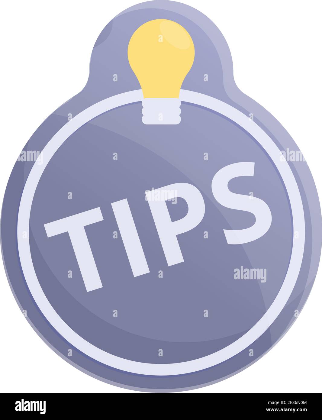 Tips emblem icon. Cartoon of tips emblem vector icon for web design ...