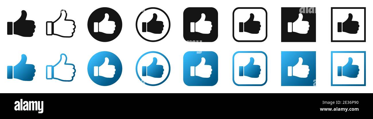 Thumb up icon. Like icons set. Thumb up sign isolated on white ...