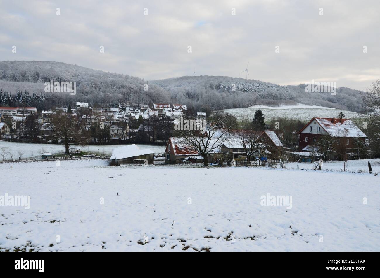 Winter landscape in kalletsl, Germany Stock Photo - Alamy