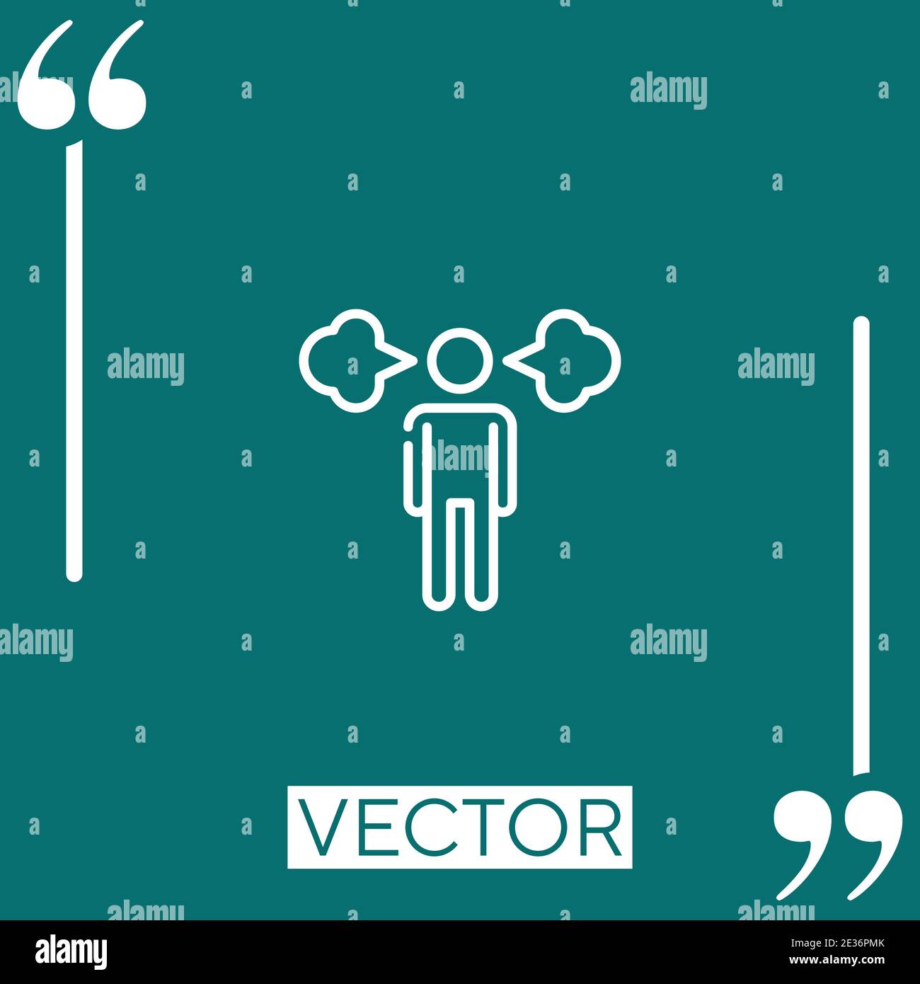 difficulty breathing vector icon Linear icon. Editable stroked line ...