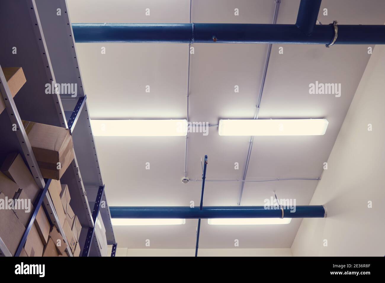 Ceiling with fire extinguishing system in the technical room of the ...