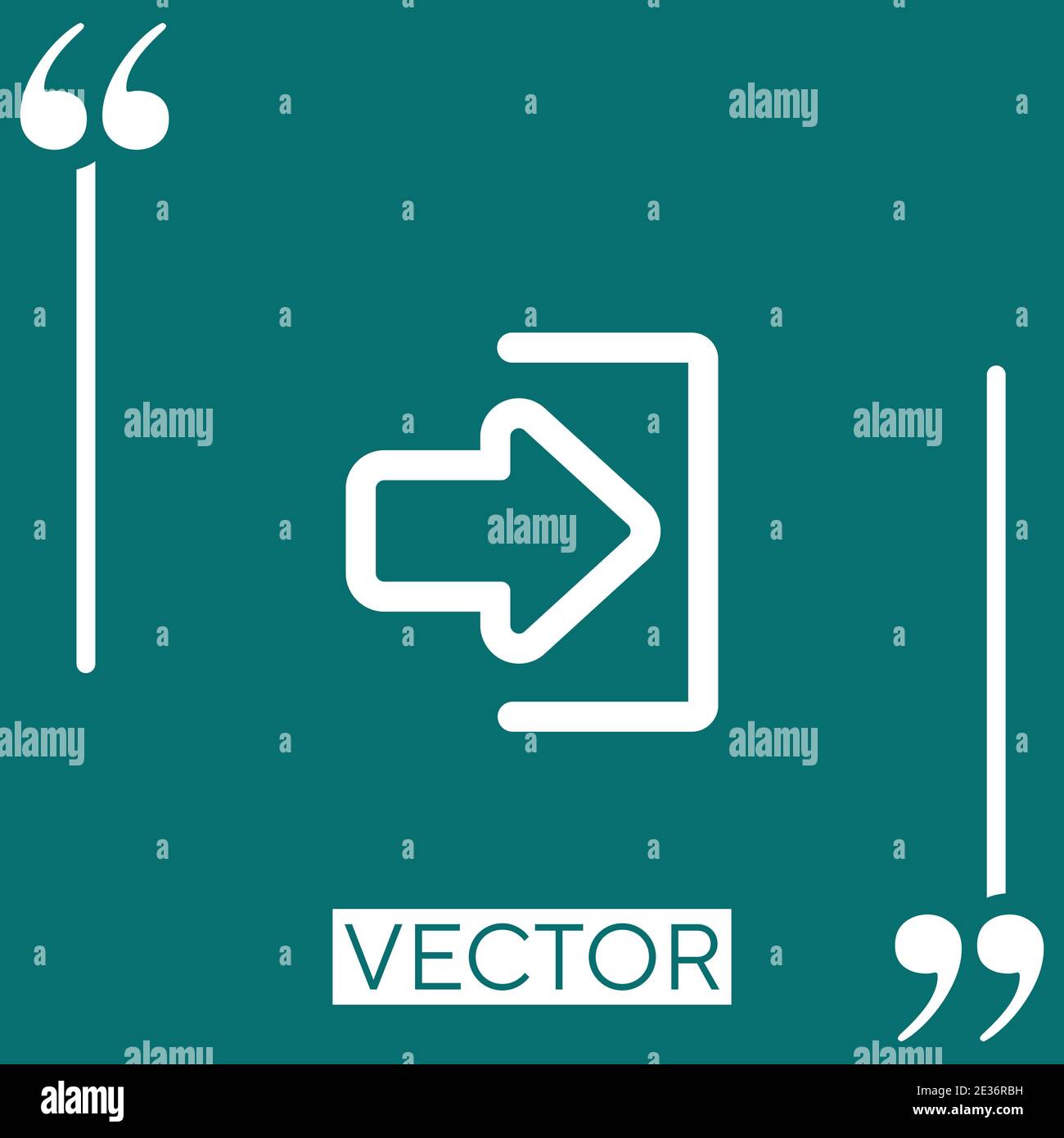 login arrow outline Linear icon. Editable stroke line Stock Vector ...