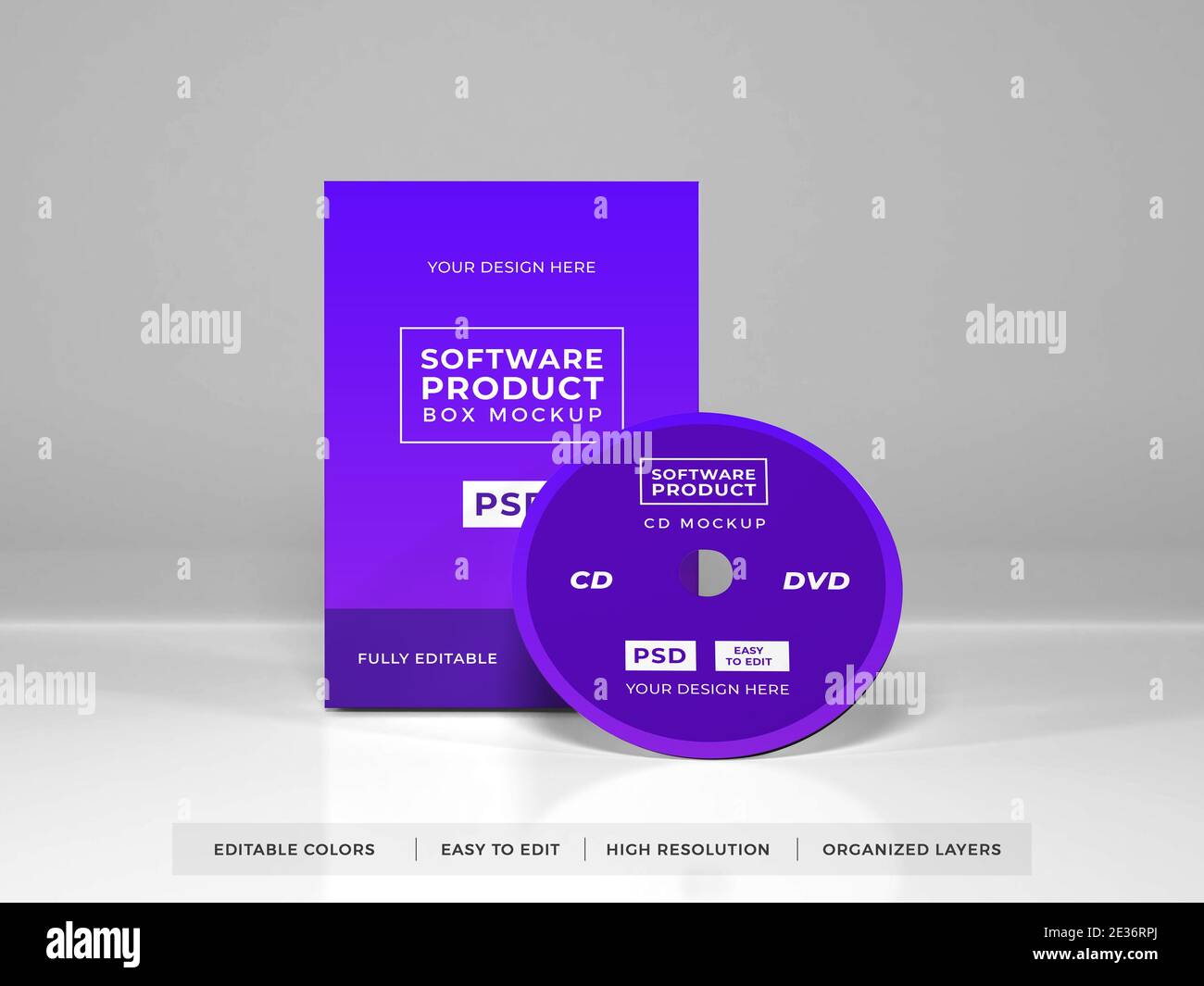 Realistic Software Box Product 3D Illustration Mockup Scene on Isolated ...