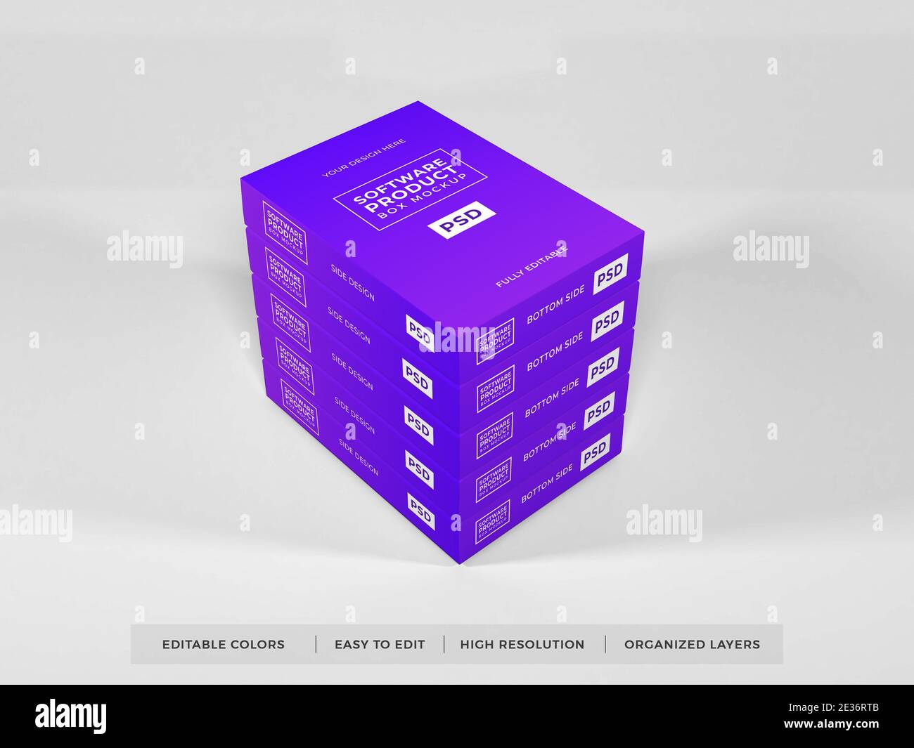 Realistic Software Box Product 3D Illustration Mockup Scene on Isolated ...