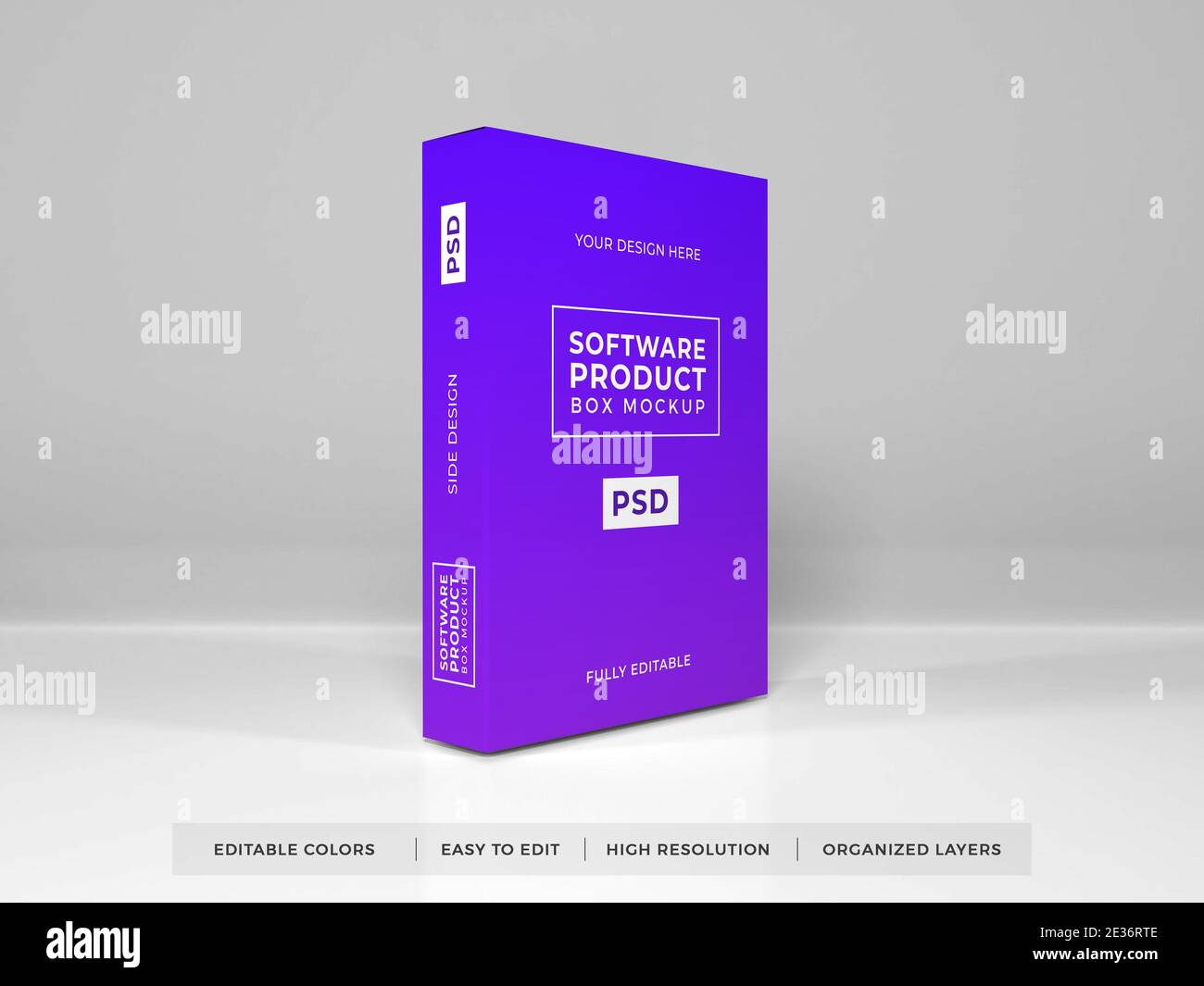 Realistic Software Box Product 3D Illustration Mockup Scene on Isolated ...