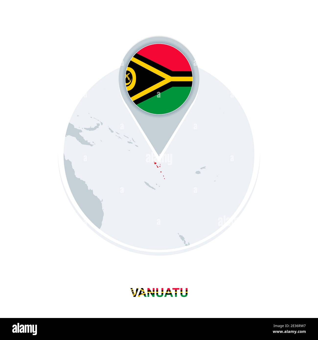 Vanuatu map and flag, vector map icon with highlighted Vanuatu Stock Vector Image & Art - Alamy