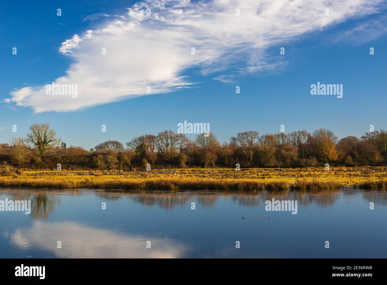 Bowling Green Marsh and River Clyst, Topsham, Devon, England, Europe ...