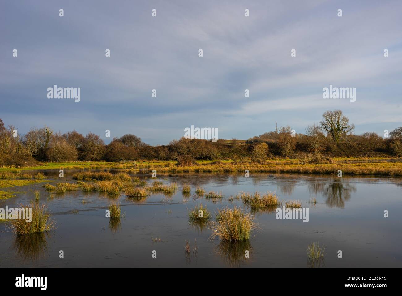 Bowling Green Marsh and River Clyst, Topsham, Devon, England, Europe ...