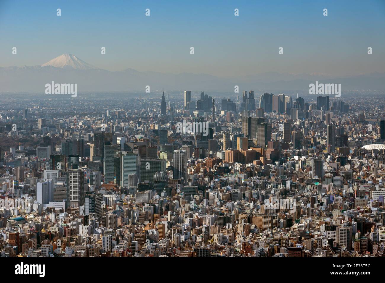 Aerial View of Tokyo and Mount Fuji, Japan Stock Photo - Alamy