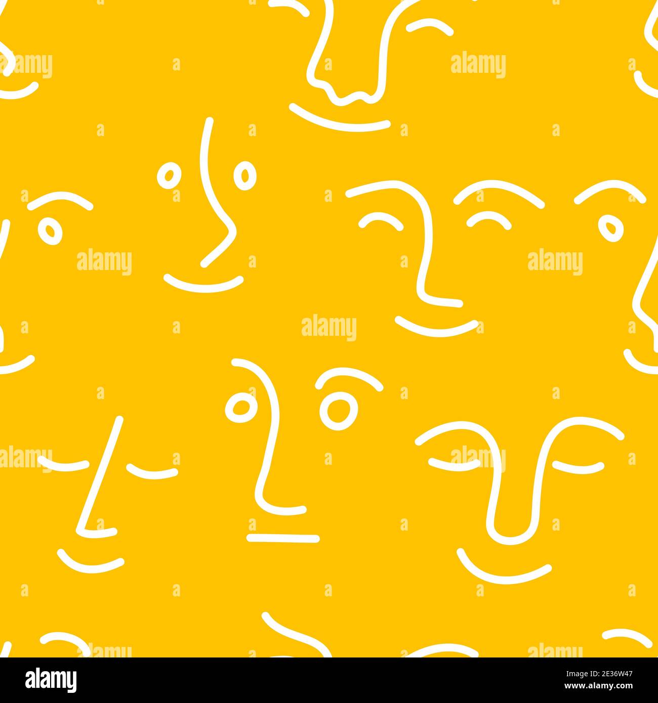 Set of funny characters, seamless abstract pattern with people ...