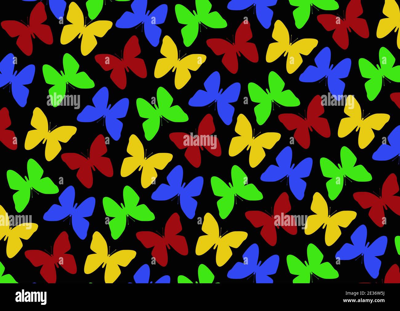 Seamless butterfly pattern wallpaper in full color for decoration Stock ...