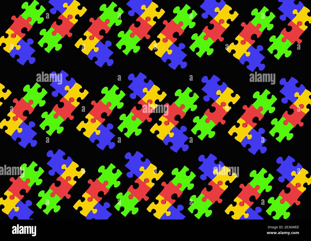 Seamless puzzle pattern wallpaper in black color background Stock Photo ...