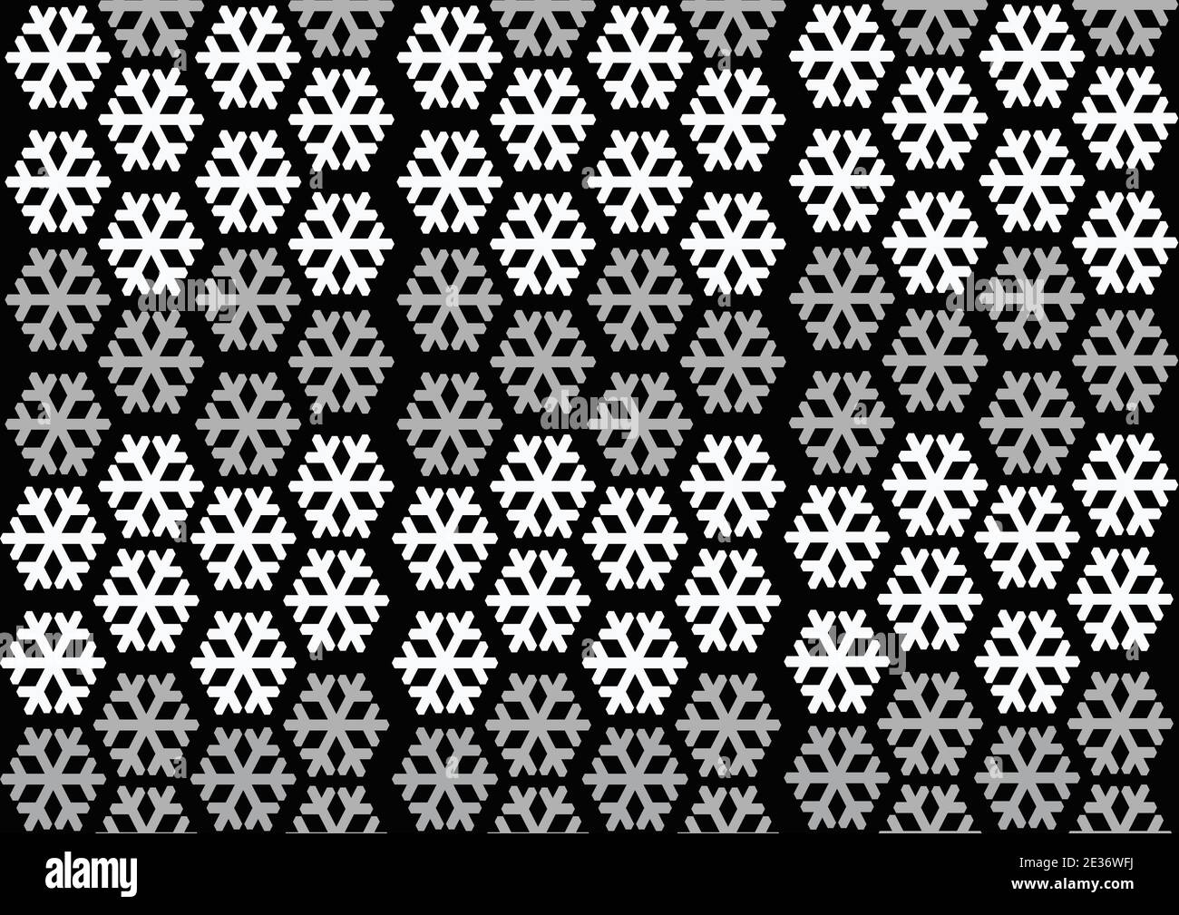 Seamless snowflakes pattern wallpaper in black color background Stock ...