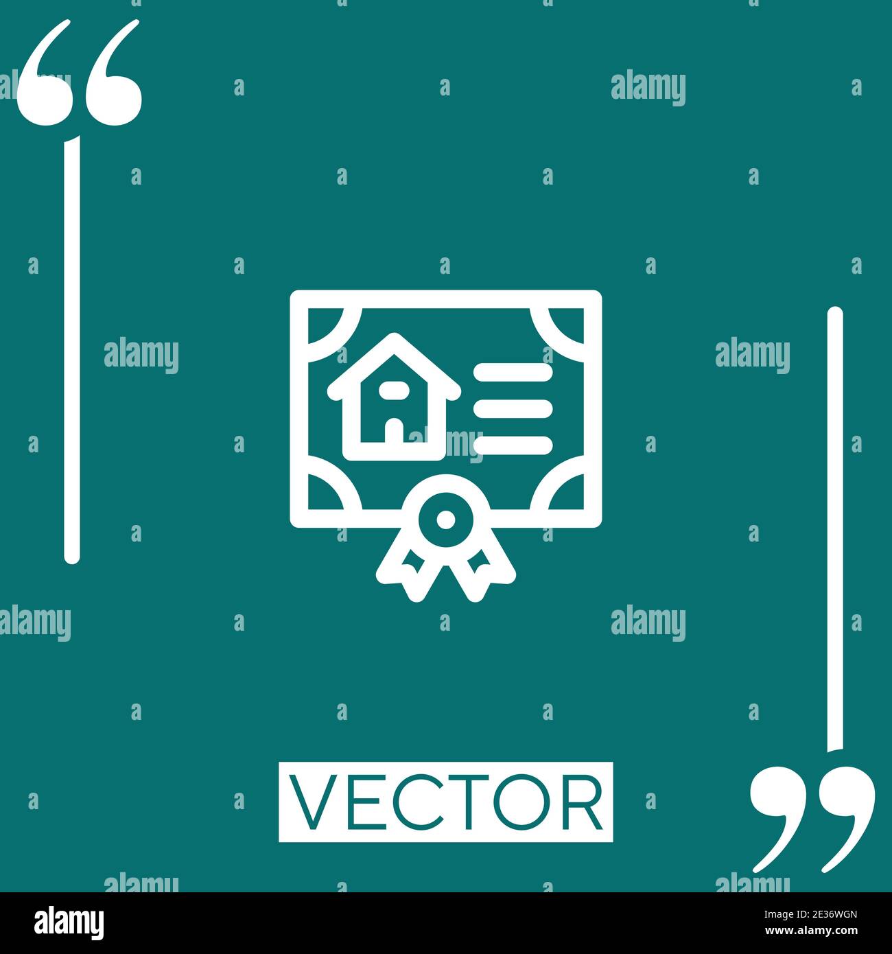 certification vector icon Linear icon. Editable stroke line Stock ...