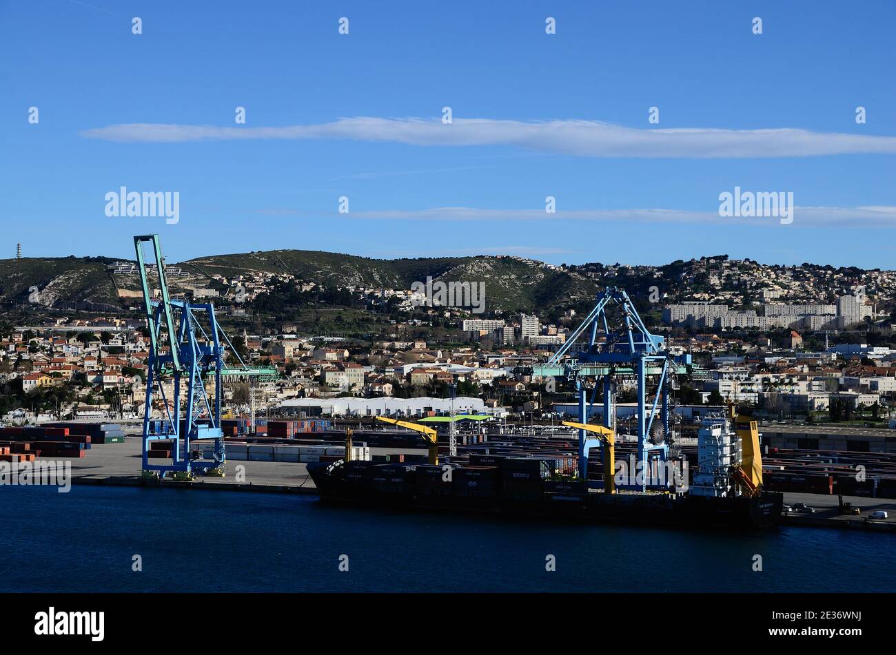 Marseille container ship hi-res stock photography and images - Alamy