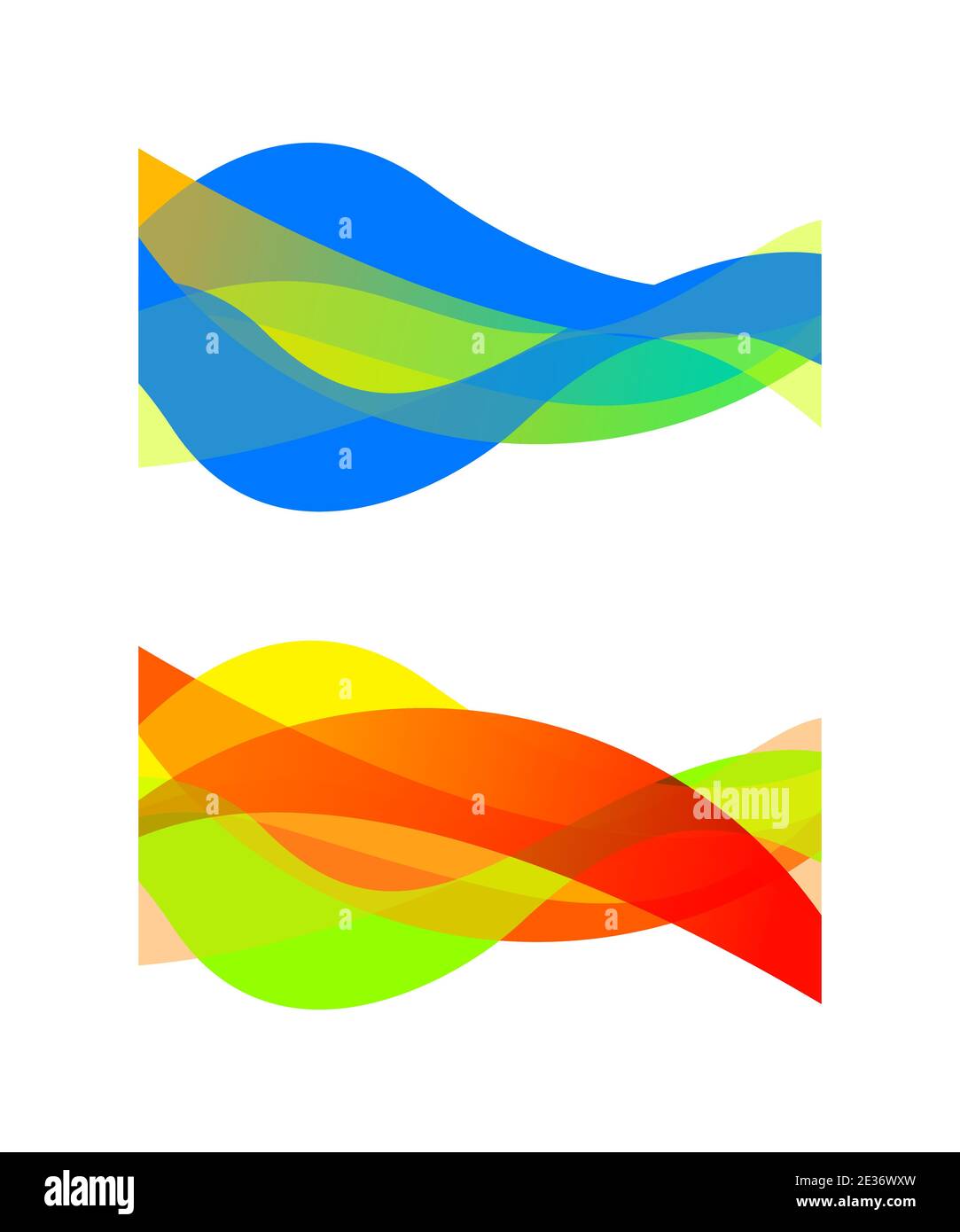 Set of wavy lines. Abstract color waves. Graphic design element. Vector ...