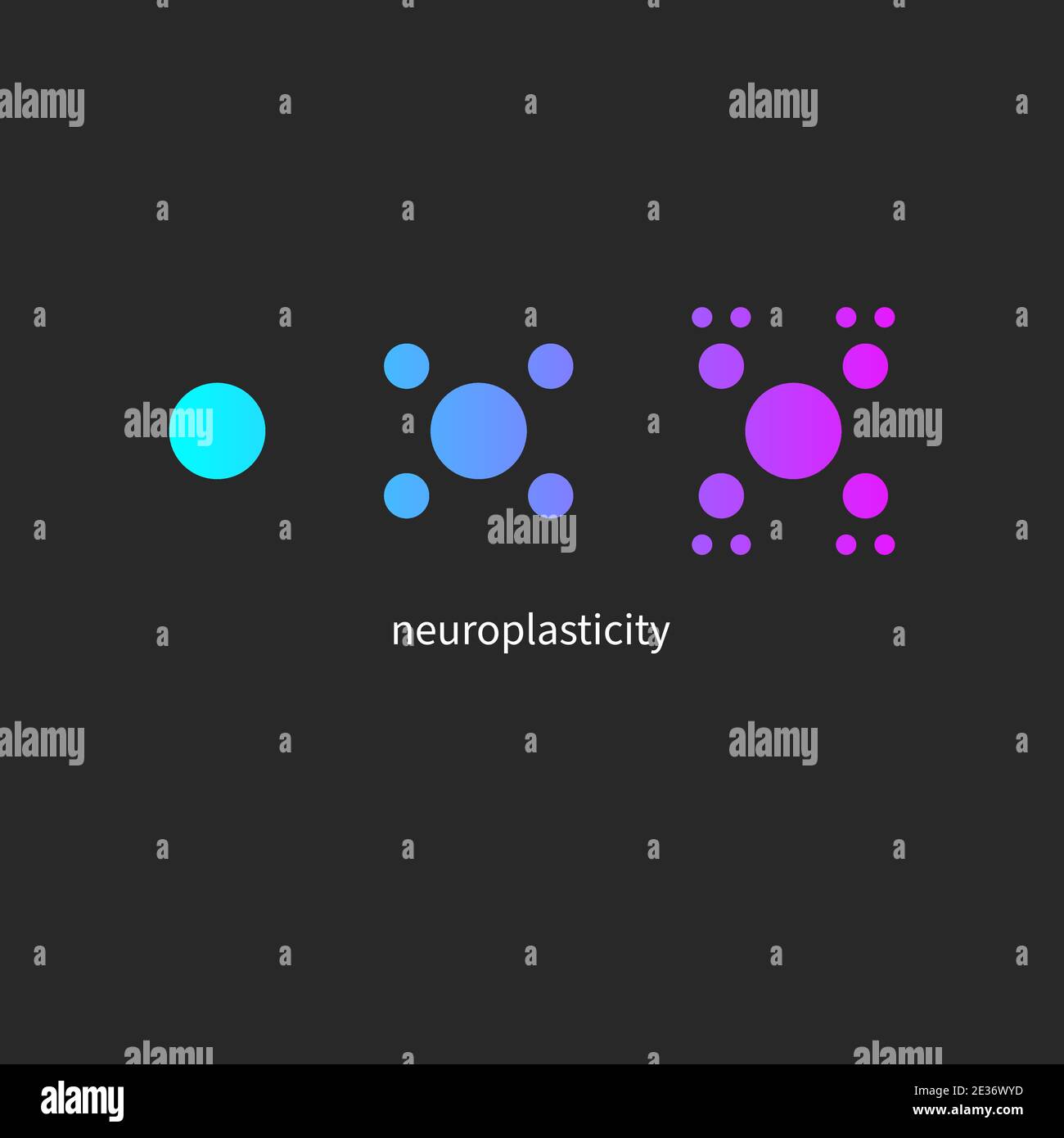 Neuroplasticity concept. Transformation, change of neural connections ...