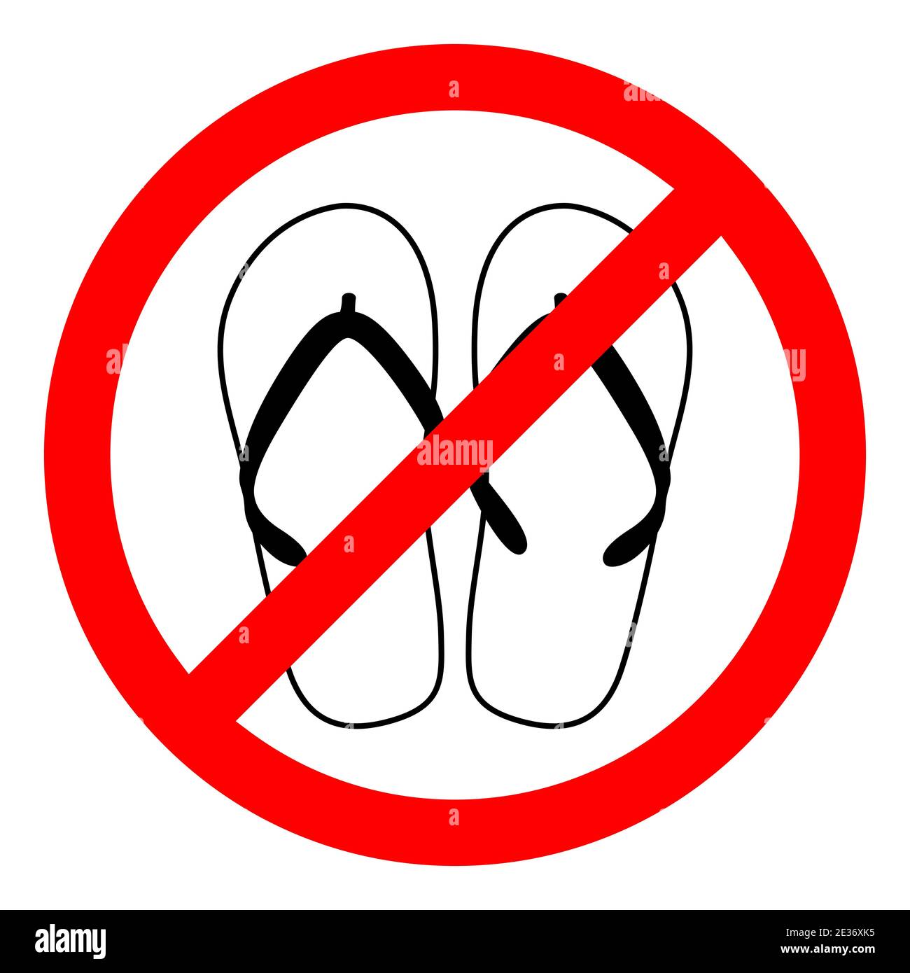 No sandals. No flip flops sign. No flippers sign. Flip flops not ...