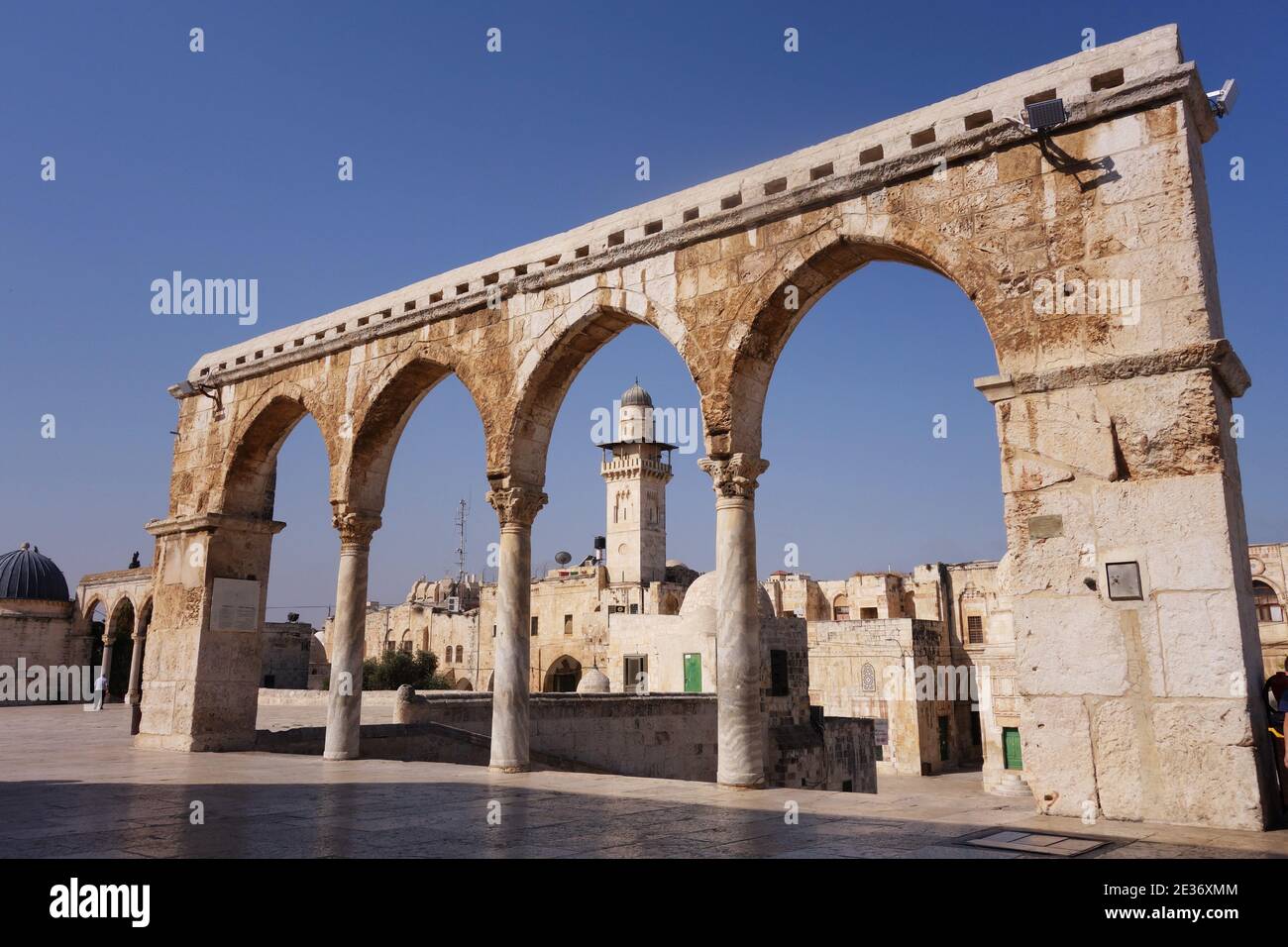 Beautiful architecture in the temple mount with blue skies Stock Photo ...