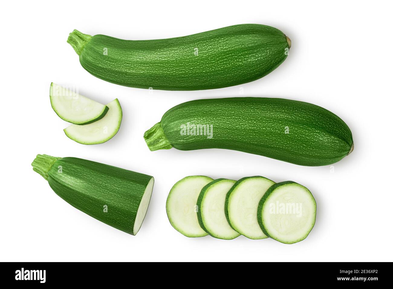 Fresh whole zucchini isolated on white background with clipping path ...