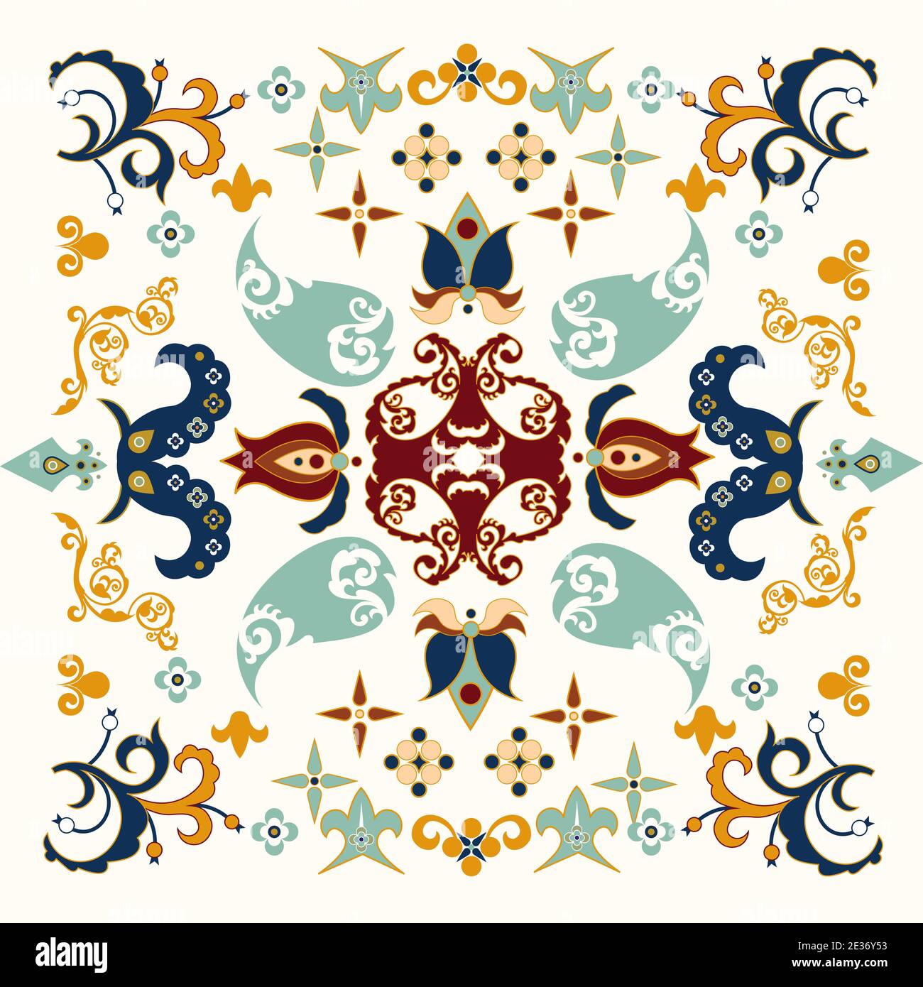 Red patterned wallpaper hi-res stock photography and images - Alamy