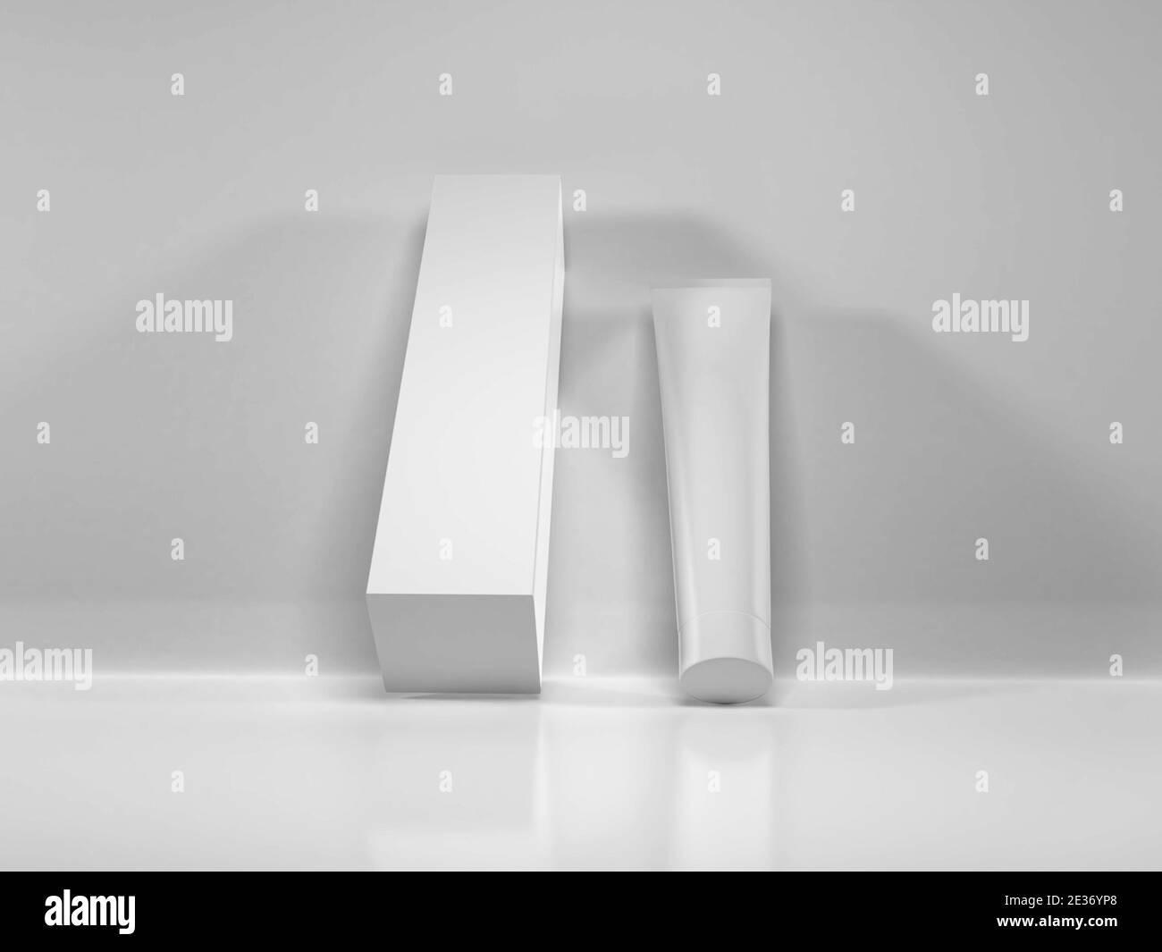Toothpaste Packaging 3D Illustration Mockup Scene on Isolated ...
