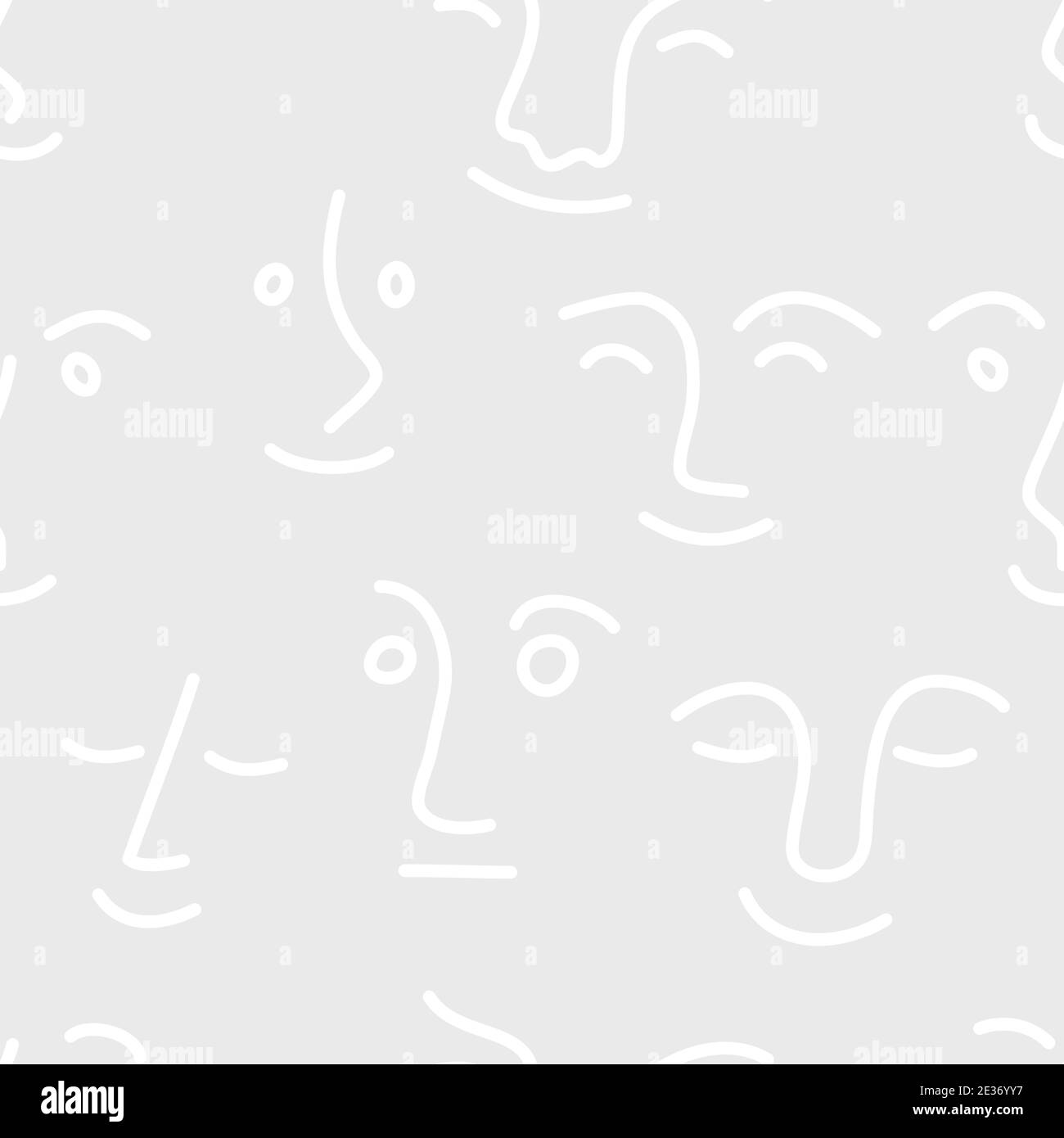 Set of funny characters, seamless abstract pattern with people ...