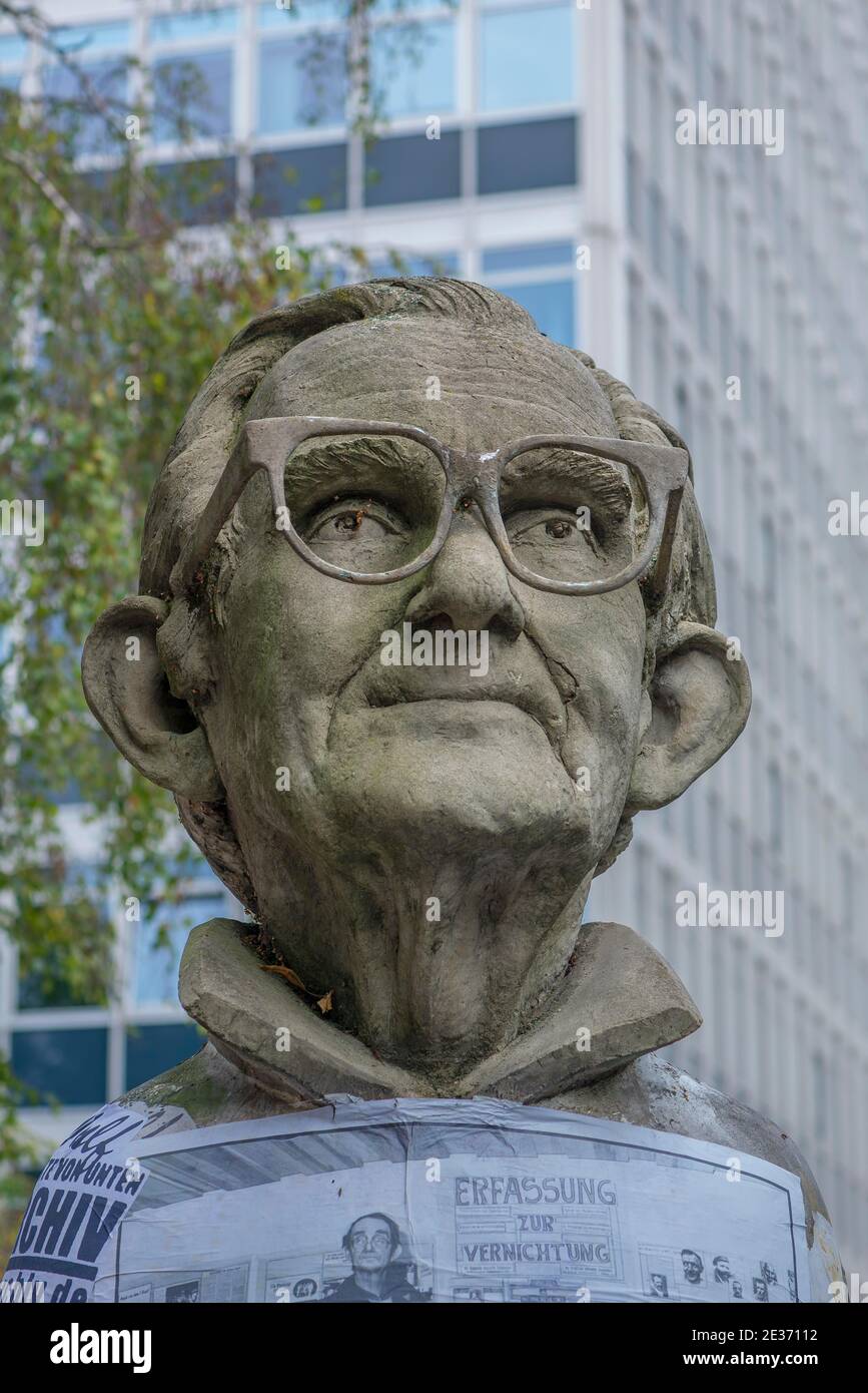 Sculpture, Head of Paul Wulf, Monument, Anti-fascist, Victim of the ...