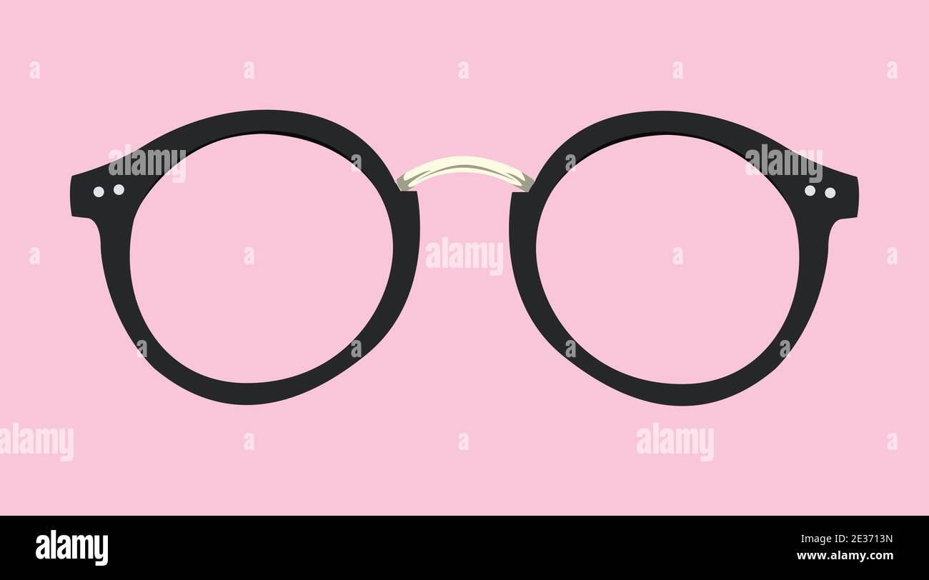 Vector Isolated Illustration Of Rounded Glasses Stock Vector Image And Art Alamy