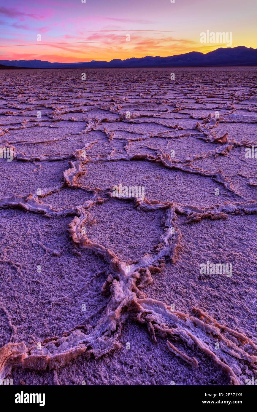 Badwater, Salt Pan, Death Valley National Park, California, USA Stock ...
