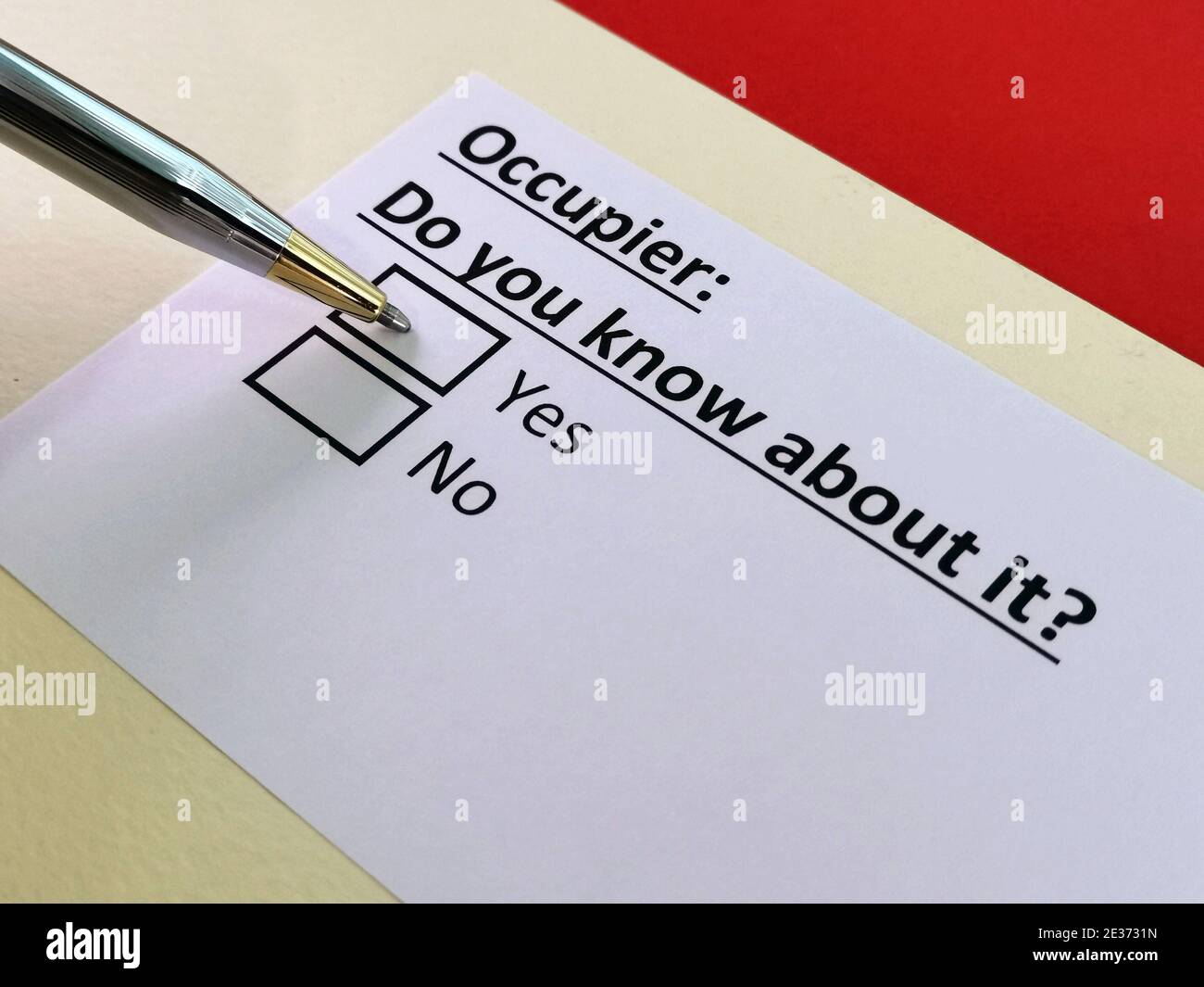 Occupier hi-res stock photography and images - Alamy