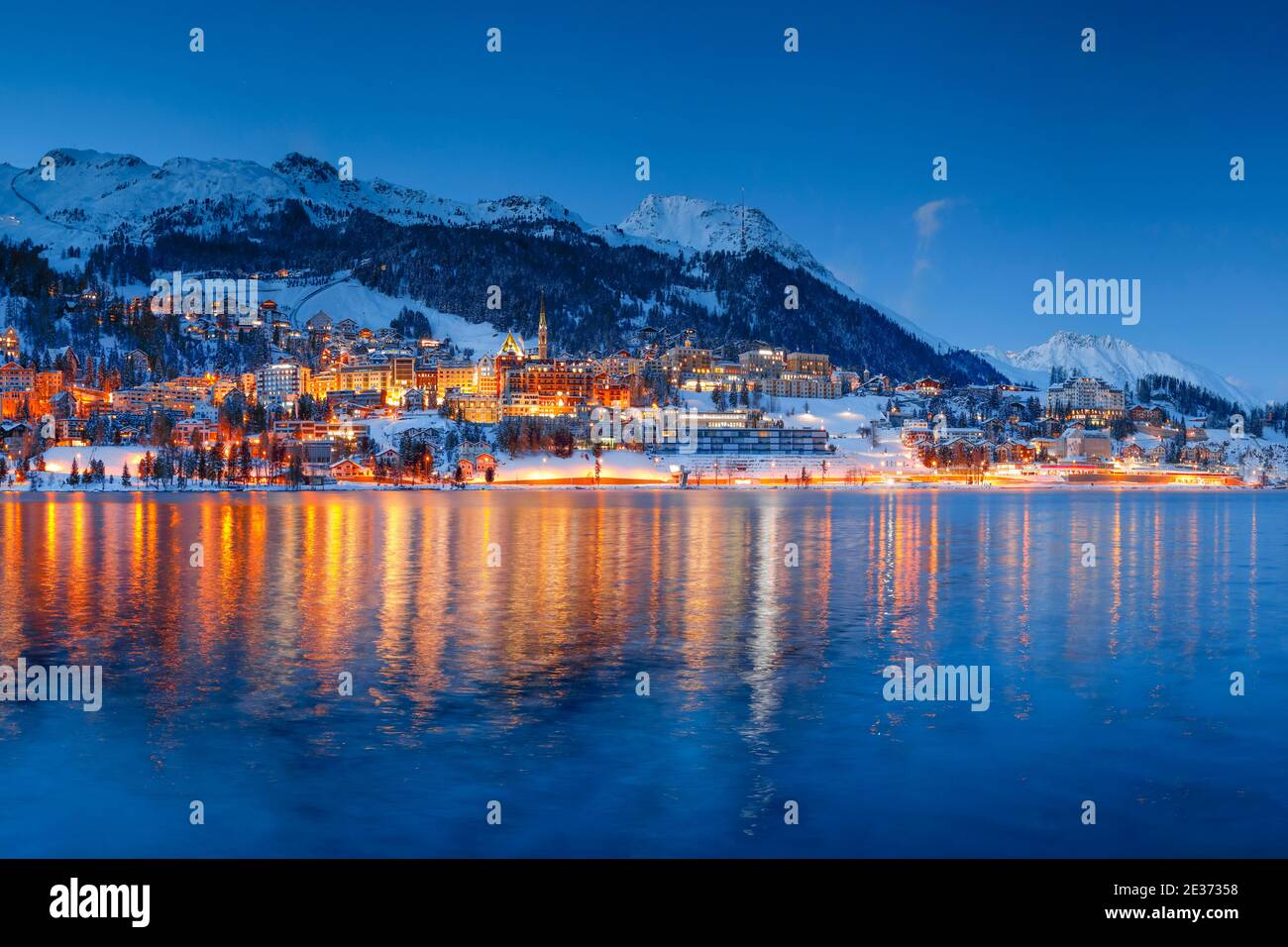 St. Moritz and Lake St. Moritz, Grisons, Switzerland Stock Photo - Alamy