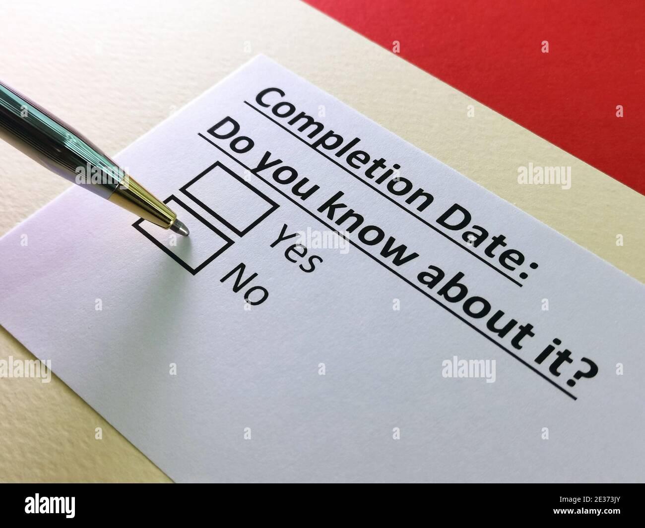 Completion date hi-res stock photography and images - Alamy