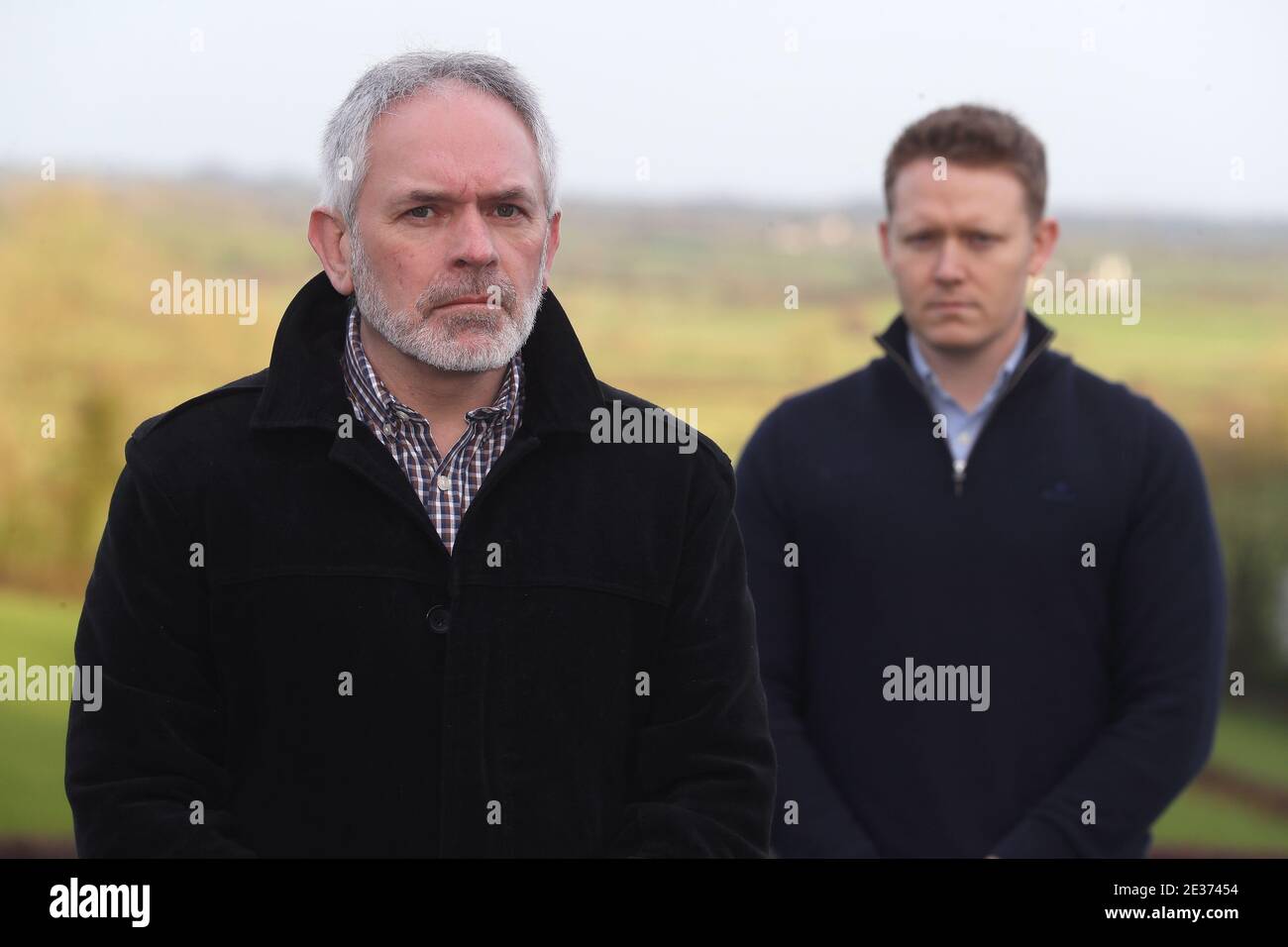 Paul Toombs (left) in Armagh, with grandson Ivan, son of murdered part ...