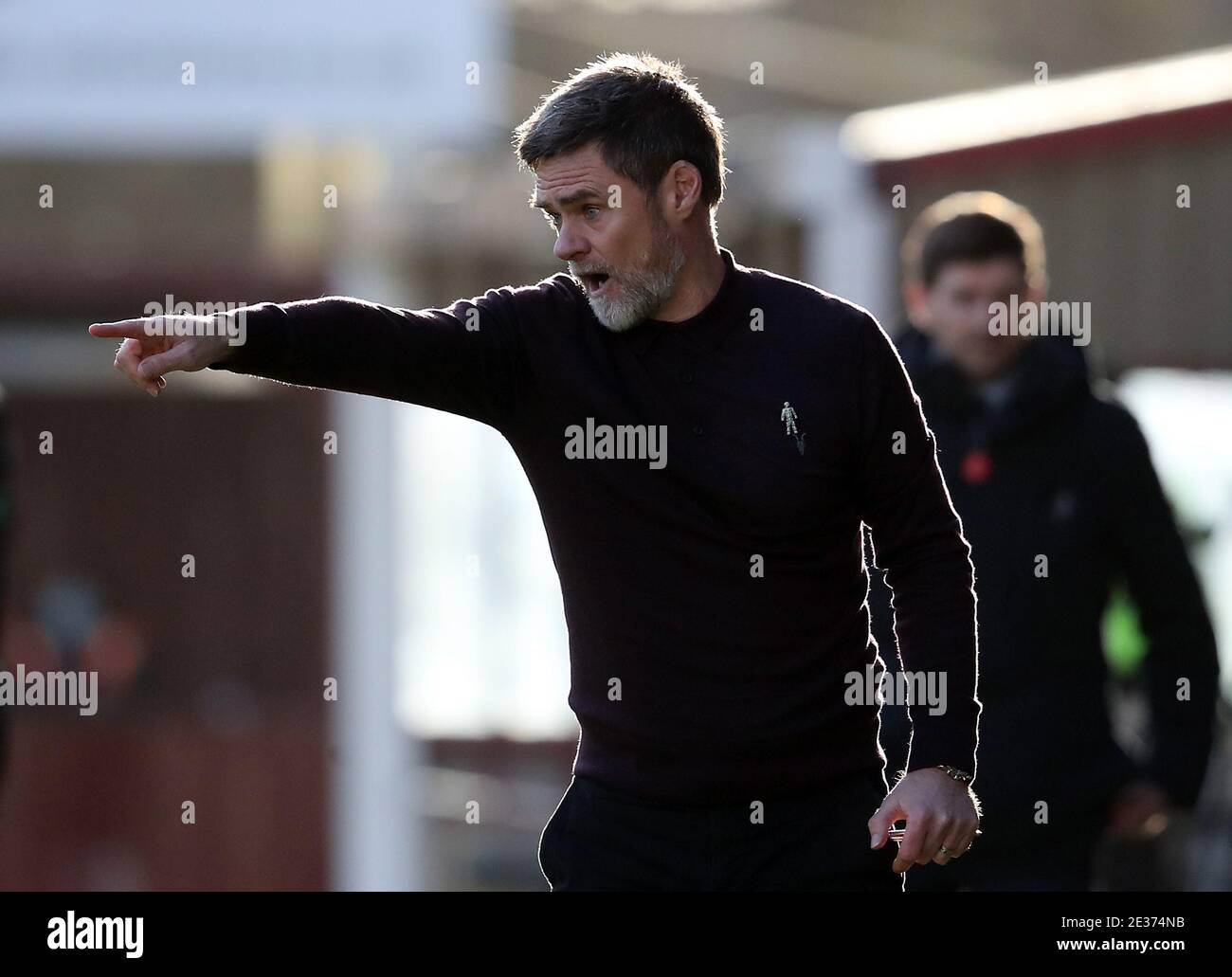 Motherwell manager Graham Alexander on the touchline during the ...