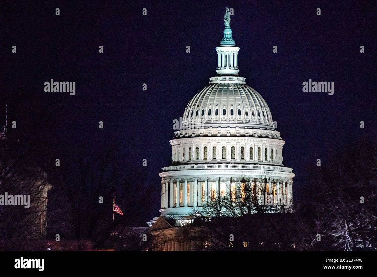 WASHINGTON D.C., JANUARY 16- A general view of the Capitol Building ...