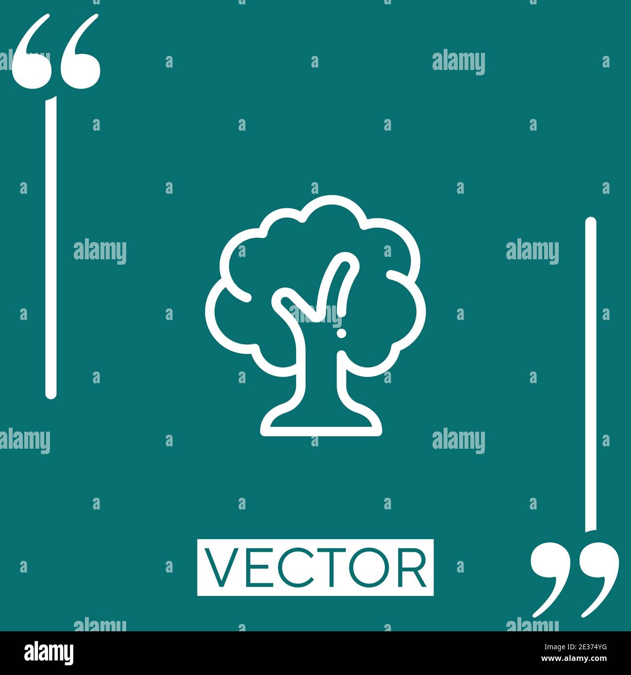 tree vector icon Linear icon. Editable stroked line Stock Vector Image ...