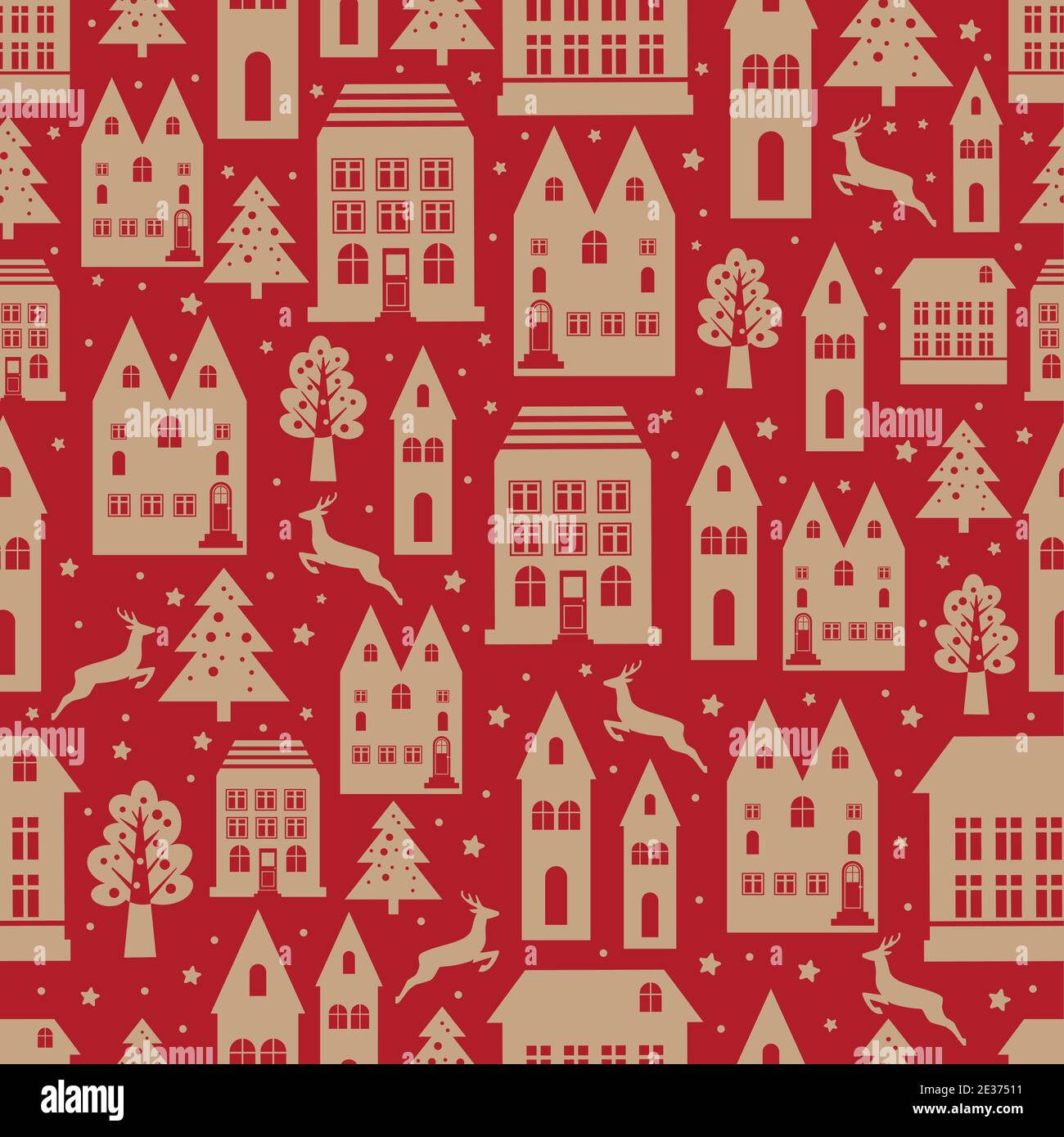 city seamless pattern with old buildings for wallpaper or background ...