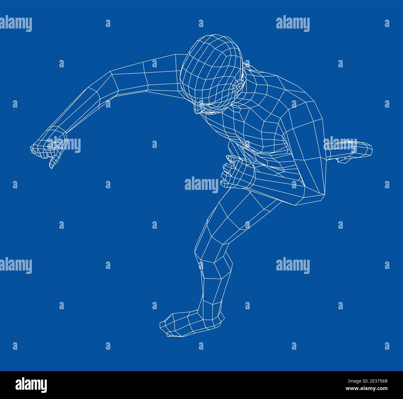 Wireframe boxing man. Vector Stock Vector Image & Art - Alamy